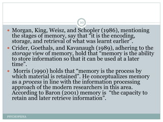 Unit memory and forgetting | PPT