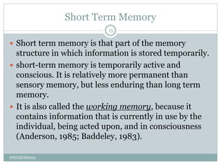 Unit memory and forgetting | PPSX