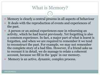 Unit memory and forgetting | PPT