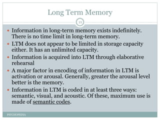 Unit memory and forgetting | PPT