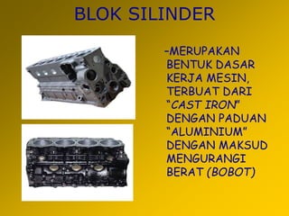 UNIT MESIN merupakan bagian - bagian dari mesin.ppt