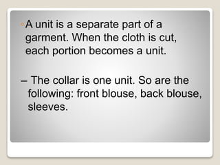 Unit method of Assembling Garment part | PPTX