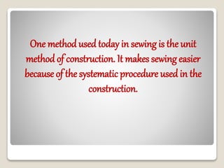 Unit method of Assembling Garment part | PPTX