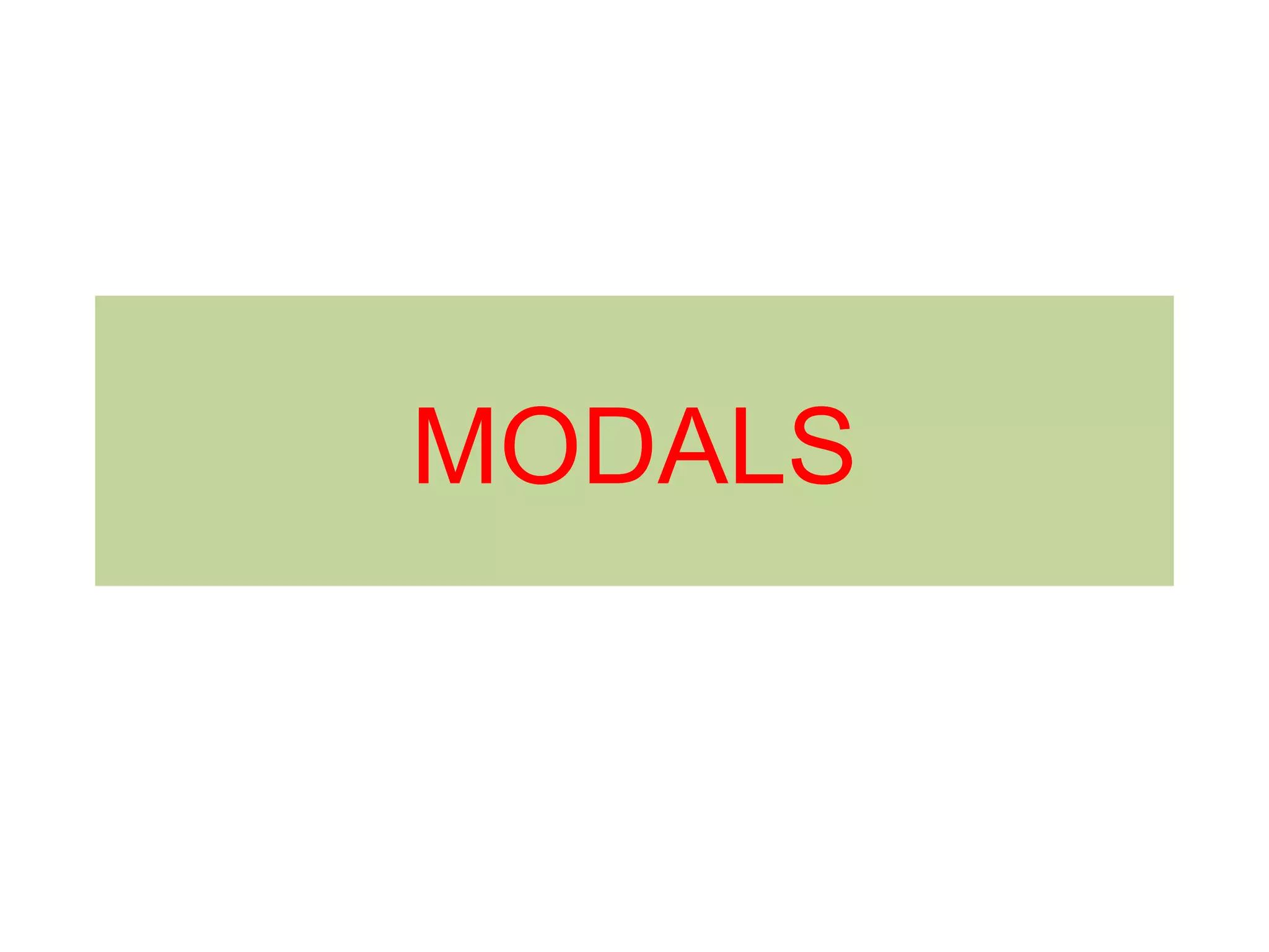 Unit modals | PPT | Homework and Study | Education
