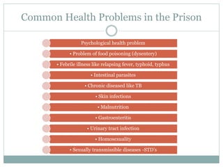 A Community health , health for prisoners | PPTX