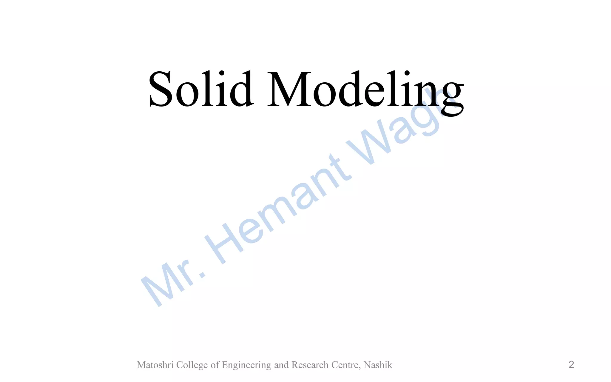 Solid Modeling | PDF