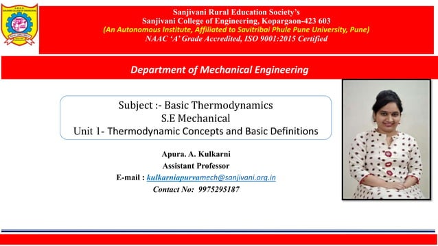 Unit no 1 ,thermodynamic concepts and basic definitions | PPT