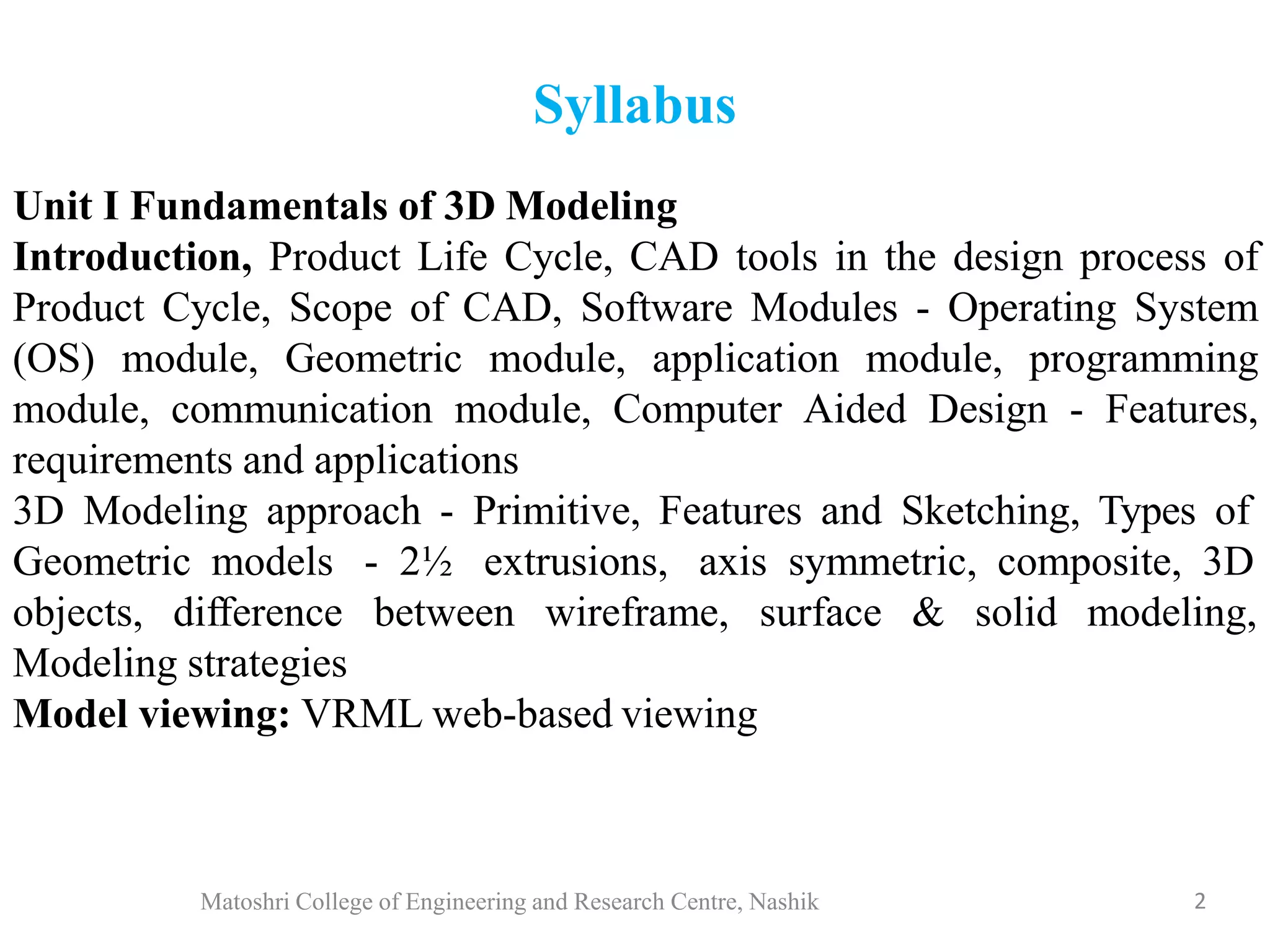 Fundamental of 3D modeling | PDF