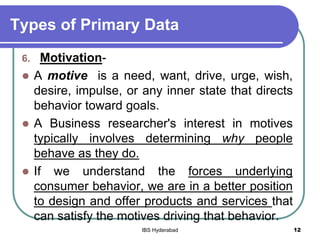 Unit no 05_collecting primary data by observation | PPT