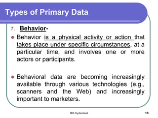 Unit no 05_collecting primary data by observation | PPT