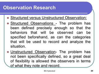 Unit no 05_collecting primary data by observation | PPT