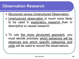 Unit no 05_collecting primary data by observation | PPT