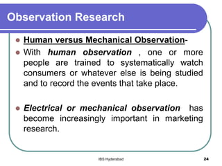 Unit no 05_collecting primary data by observation | PPT