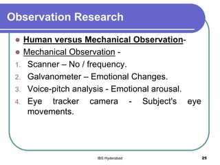 Unit no 05_collecting primary data by observation | PPT