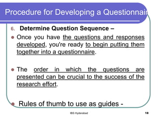 Unit no 08_designing questionnaire | PPSX