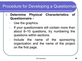 Unit no 08_designing questionnaire | PPSX