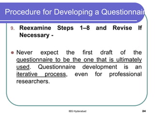 Unit no 08_designing questionnaire | PPSX