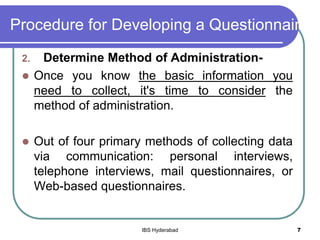 Unit no 08_designing questionnaire | PPSX