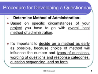 Unit no 08_designing questionnaire | PPSX