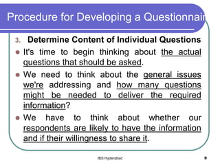 Unit no 08_designing questionnaire | PPSX