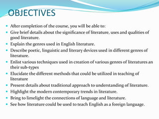 UNIT NO 1, 6471 English IV B.Ed | Poetry | Books and Literature