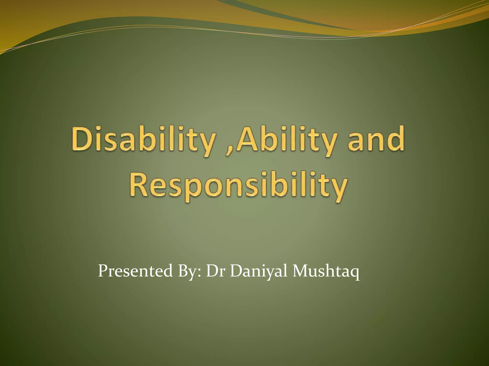 disability ability and response | PPT