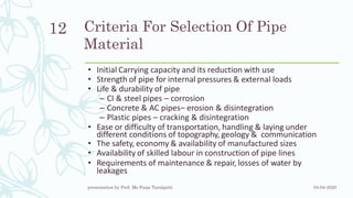 Unit no 4_conveyance of water_SY civil engineering | PPT