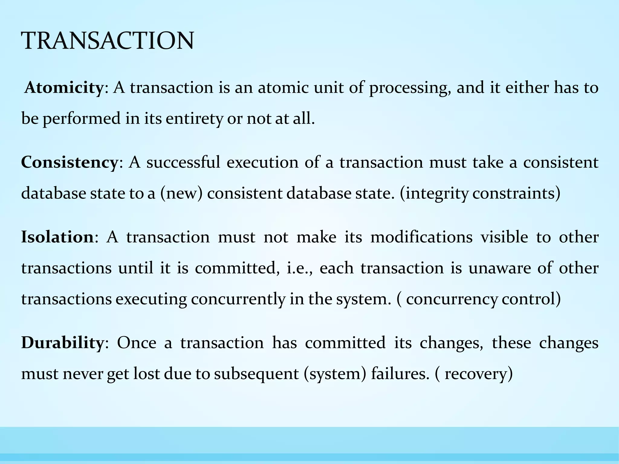 Unit no 5 transation processing DMS 22319 | PPTX