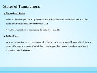 Unit no 5 transation processing DMS 22319 | PPTX