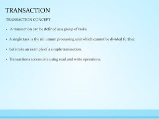 Unit no 5 transation processing DMS 22319 | PPTX