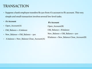 Unit no 5 transation processing DMS 22319 | PPTX