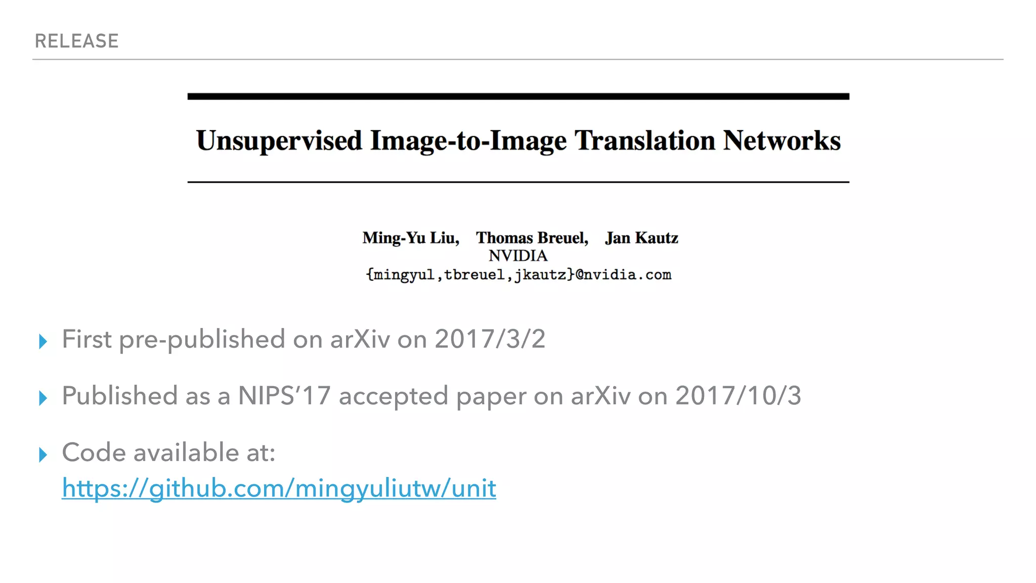 About Unsupervised Image-to-Image Translation | PPT
