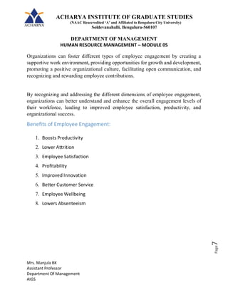 HUMAN RESOURCE MANAGEMENT BBA NEP BATCH SECOND SEMESTER NOTES | PDF