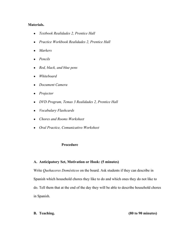 Unit of instruction | DOC | Education