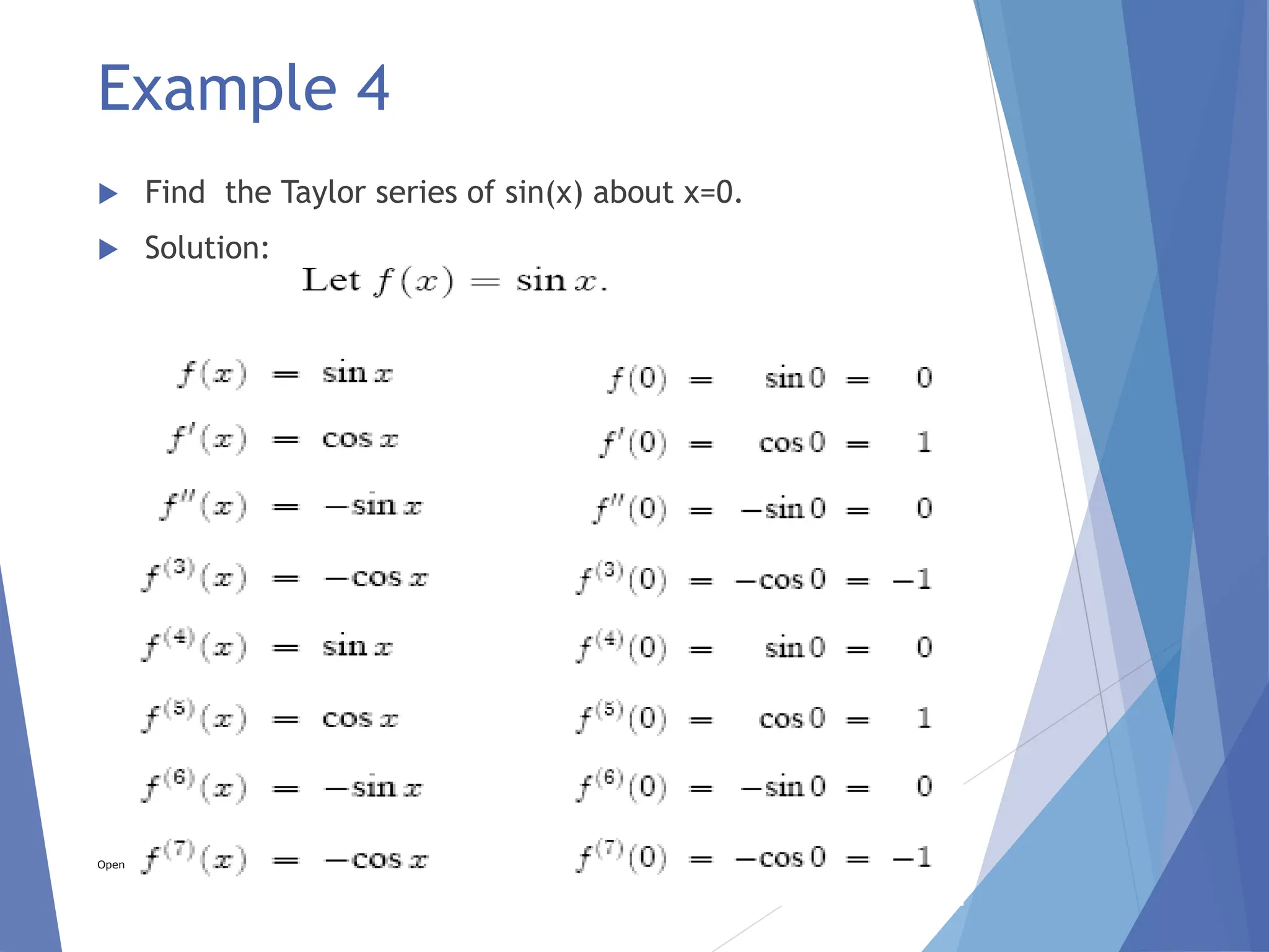 Unit One - error analysis on Taylor series Part 2.ppt