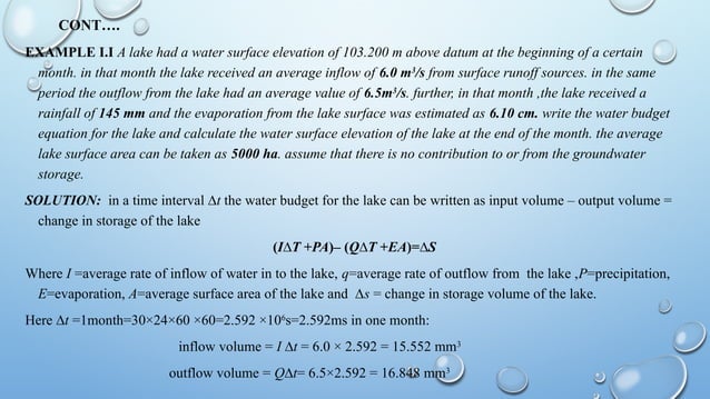 Chapter one introduction to hydrology | PPTX