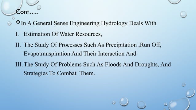 Chapter one introduction to hydrology | PPTX