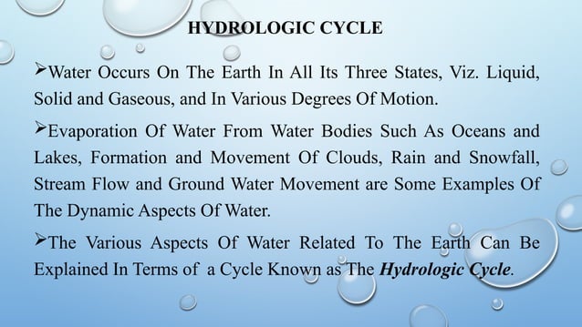 Chapter one introduction to hydrology | PPTX