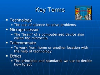 Unit One Technology And You | PPT