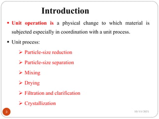 Unit operation in pharmaceutical manufacturing | PDF