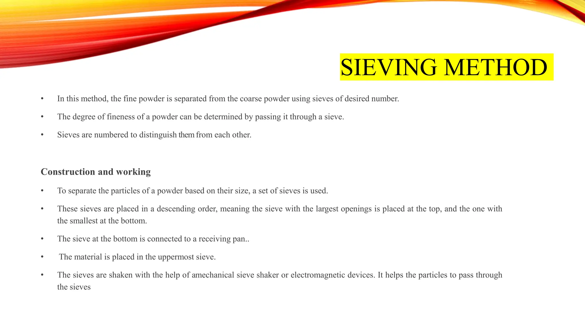 chapter: Unit operations process size reduction and size seperation | PPTX