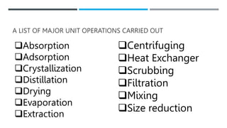 Unit Operations of chemical Engineering. | PPTX