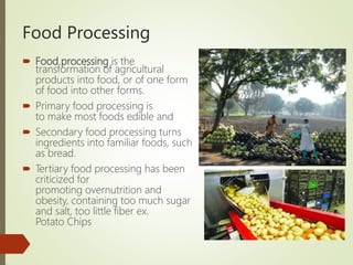 Unit operations in food processing | PPTX