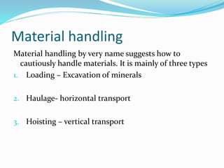 Unit operations in underground mining | PPTX
