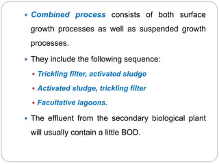 Unit operations; processes in waste water treatment | PPTX
