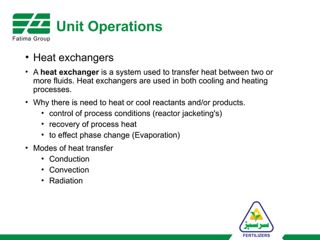 Unit Operations & Unit Process for process plant | PPTX