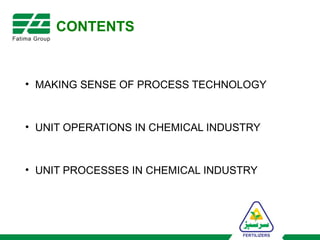 Unit Operations & Unit Process for process plant | PPTX