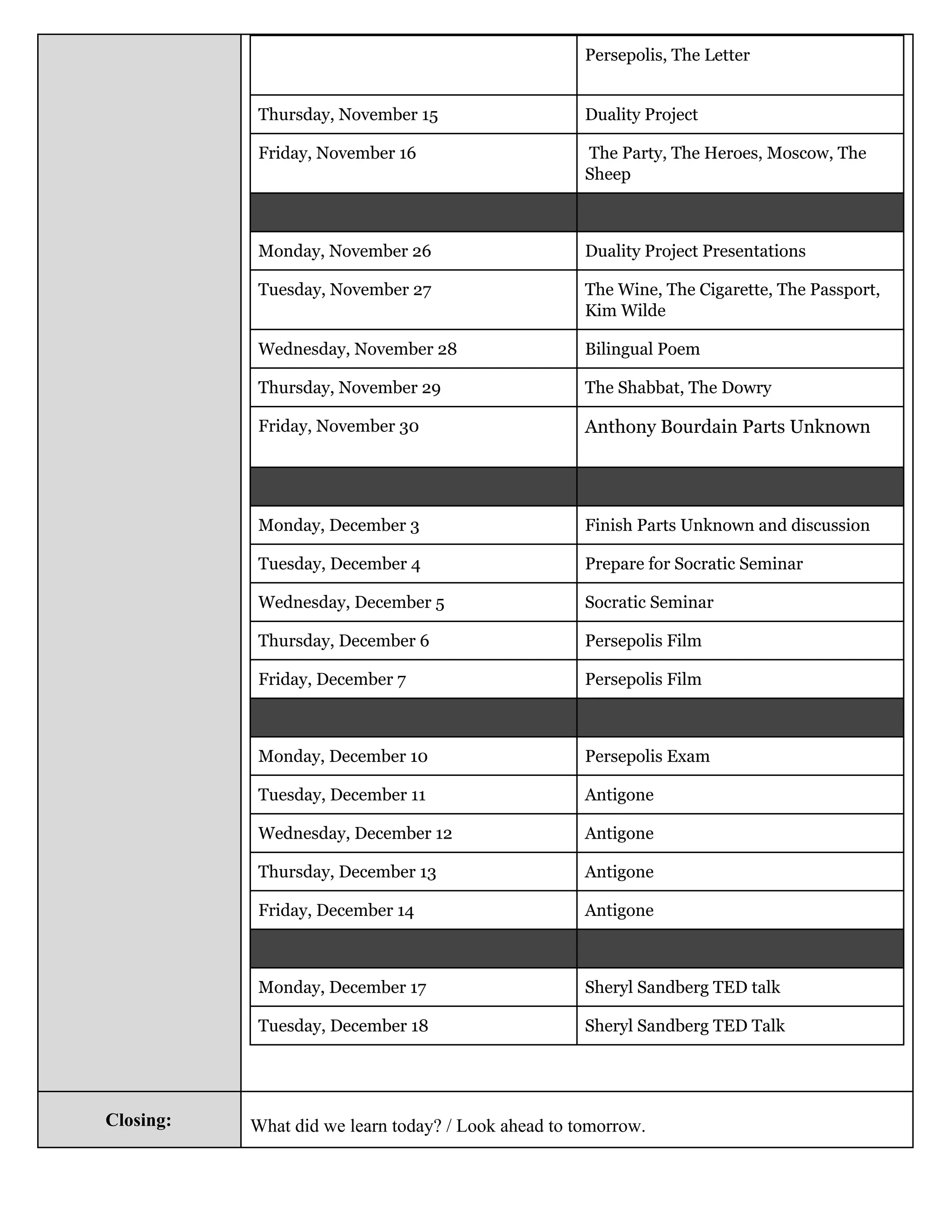 Unit overview lp persepolis by marjane satrapi | PDF
