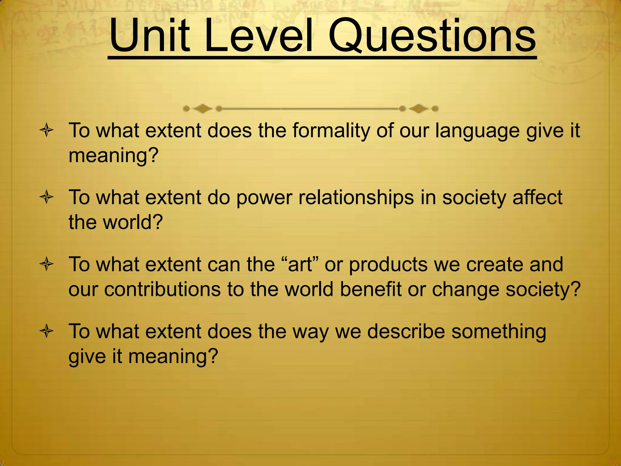 Transformative French Unit Plan | PPTX