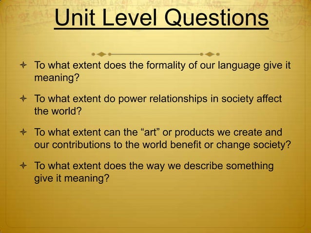 Transformative French Unit Plan | PPT